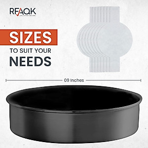 RFAQK 6 Inch Cake Pans Set of 3-6 Inch Round Cake Pan with 120 Pieces Parchment Papers, Non-stick Cake Baking Pans, Dishwasher Safe