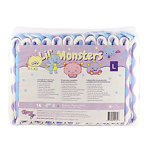Rearz - Lil' Monsters - Adult Diapers (16 Pack) (Large)