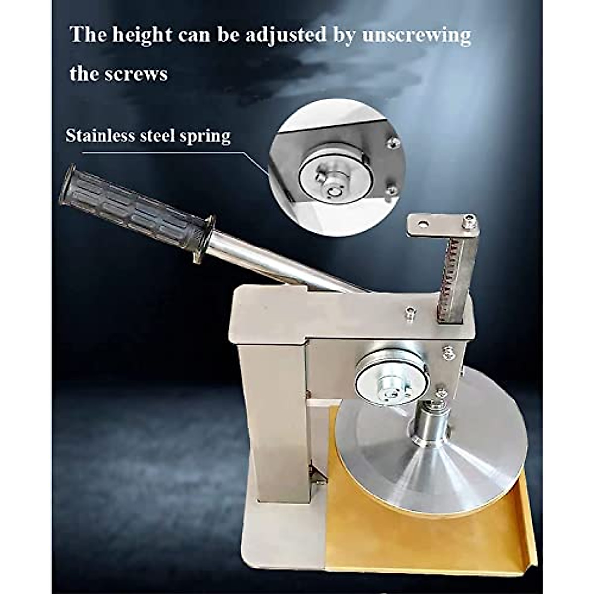 HACSYP Pizza Dough Press, Manual Stainless Steel Pizza Forming Machine, Pastry Press Machine, Dough Press for Commercial or Family