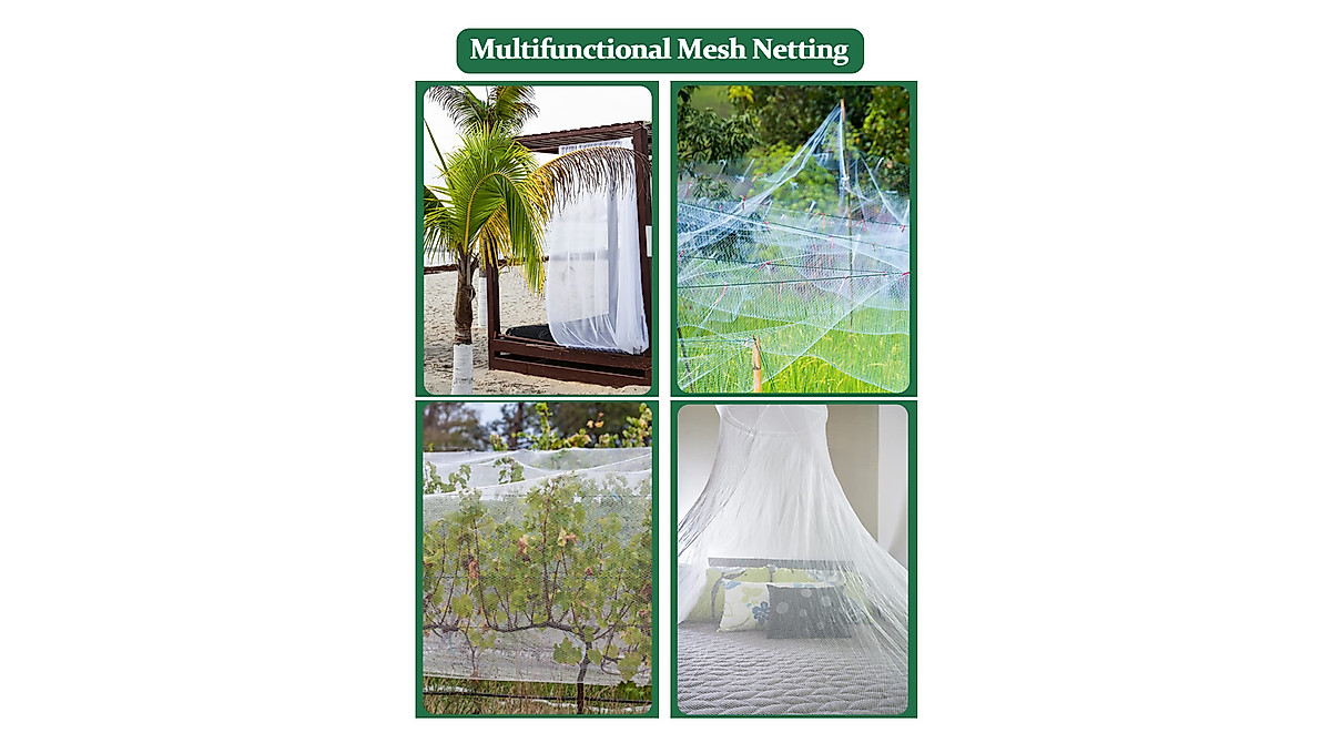 Garden Mosquito Netting 10x12 Ft for Pest & Bird Protection