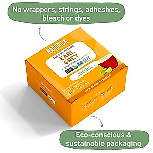 HANDPICK, Organic Earl Grey Black Tea Bags (100 Count) Pure, USDA Organic- Earl Grey Tea Bags |Pure Ingredients - Bergamot Extracts | Citrus Flavor, Brew Hot/Iced Tea with or without milk