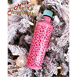 Holabear Metal Water bottle for Women,Insulated Double Wall Stainless Steel Thermos for Hot and Cold Drinks,17oz/500ml Sport Outdoor Tumbler Pink