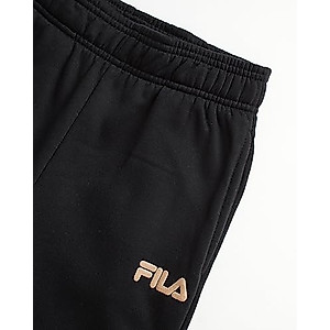 Fila Boys' Sweatsuit Set - 2 Piece Active Hoodie Sweatshirt and Jogger Sweatpants - Performance Activewear Set for Boys, 8-12, Size 12, Tan