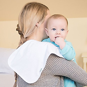 green sprouts Stay-Dry Burp Pads (5 Count) | Ultimate protection from drools & spit ups | Waterproof protection, Soft & absorbent terry, Machine washable