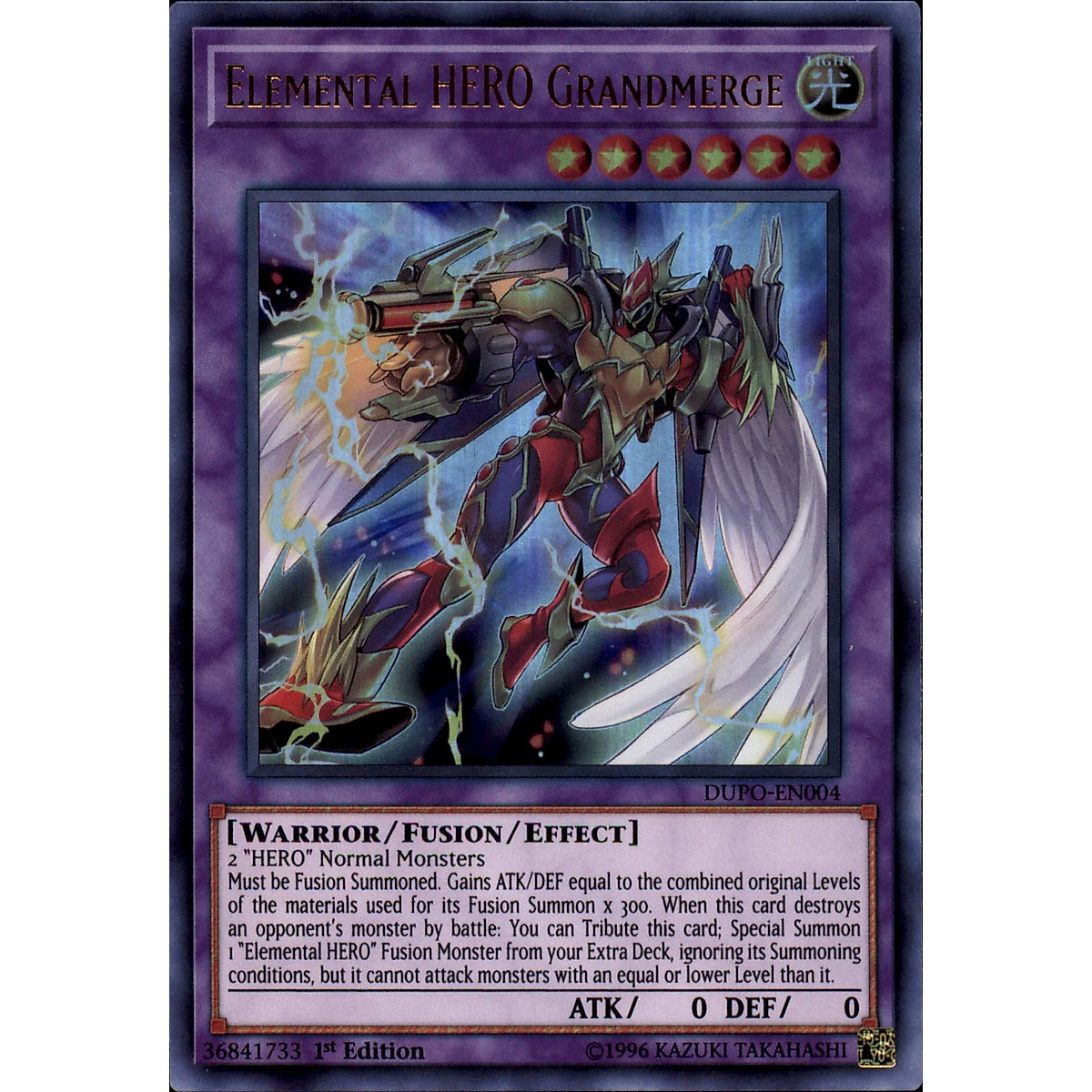 Yu-Gi-Oh! - Elemental Hero Grandmerge - DUPO-EN004 - Ultra Rare - 1st Edition - Duel Power
