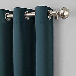 Sun Zero Easton Energy Saving Blackout Grommet Curtain Panel, 40" x 63", Teal
