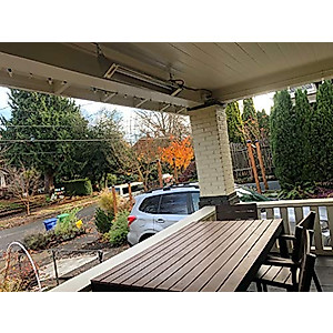 Fostoria TPI Corporation, OCH-46-120V-CE, OCH Quartz Tube Electric Indoor/Outdoor Infrared Heater, 48in lg., Steel, 120 Volts, 1500-Watts, Includes Cord and Plug, Powder Coated Brown,46" x 6" x 6.5"