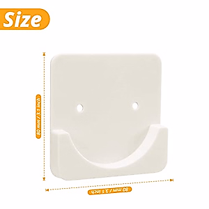 DEFUTAY 2 Pack Shower Curtain Rod Mount Holder, Shower Rod Mount Retainer Wall Mount Holder with Drilled Holes and Screws, Suit for Shower Curtain Rod (Rod Not Included) (White)