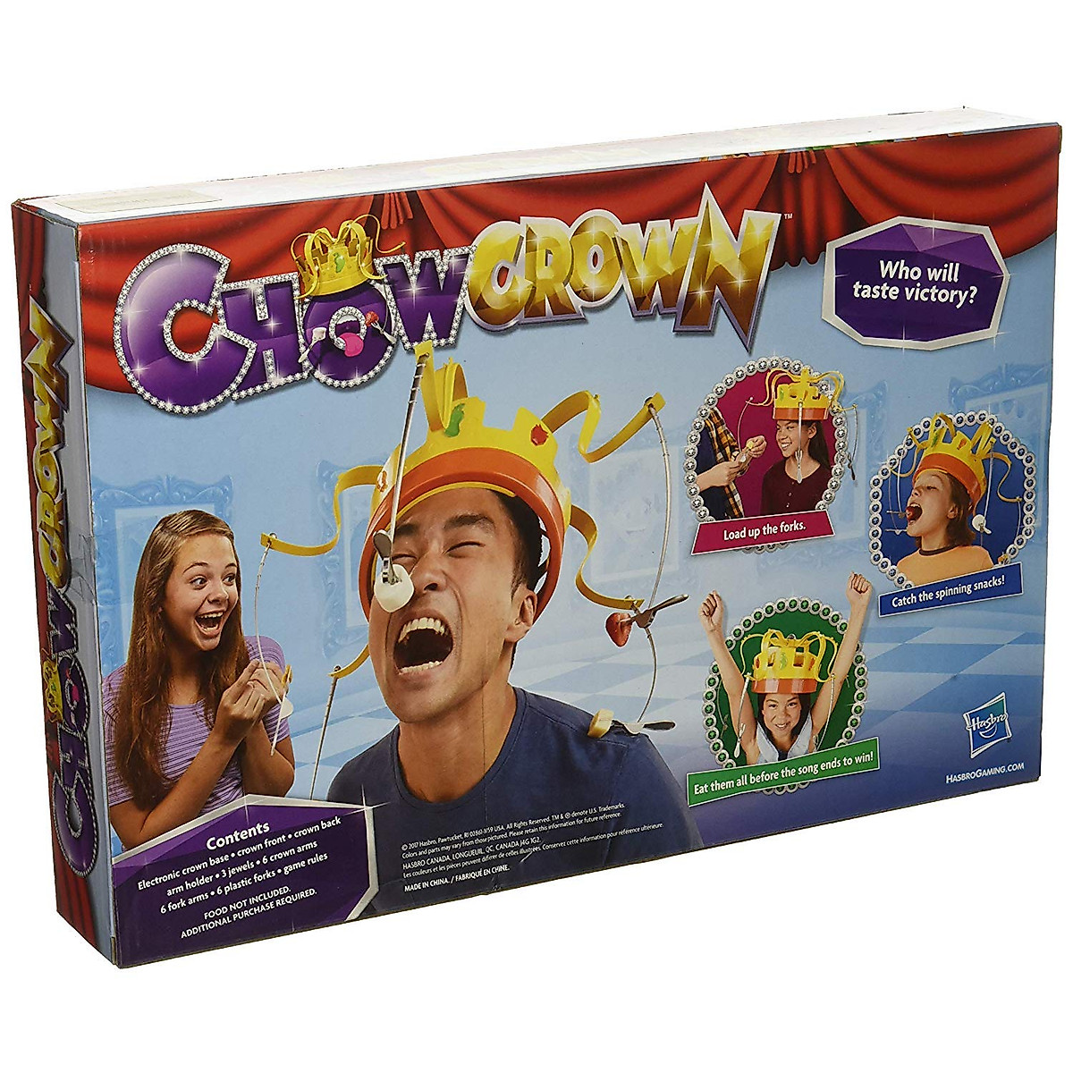 Hasbro Gaming Chow Crown Game Kids Electronic Spinning Crown Snacks Food Kids & Family Game