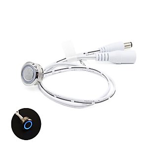 Ruluti Led Dimmer 5v 12v 24v Recessed Touch Sensor Switch Button Control Stepless Dimmable Switch for Led Strip DIY Bed Closet Cabinet