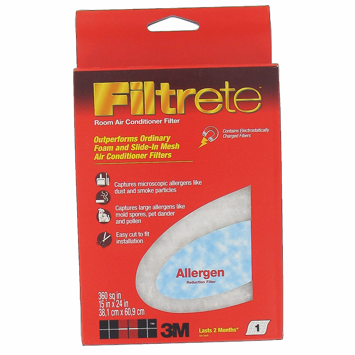 Filtrete 15 x 24 x 1 Room Air Conditioner Filter (9808)