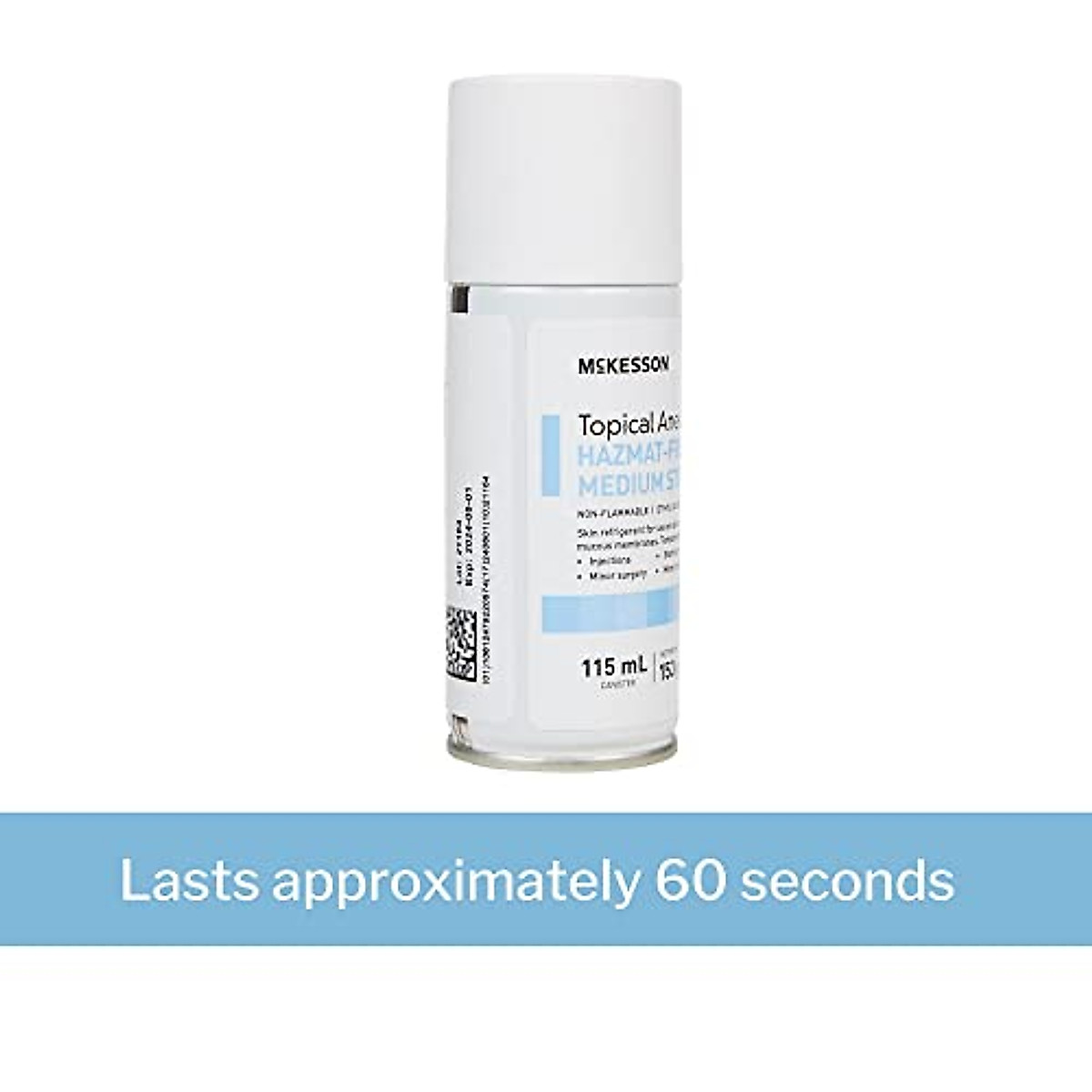 McKesson Topical Anesthetic Spray, Topical Pain Relief, Hazmat-Free, Medium Stream, 115 mL, 1 Count