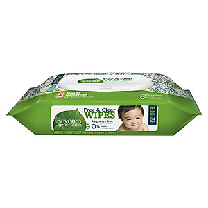 Seventh Generation Free and Clear Wipes Unscented - 64 Wipes