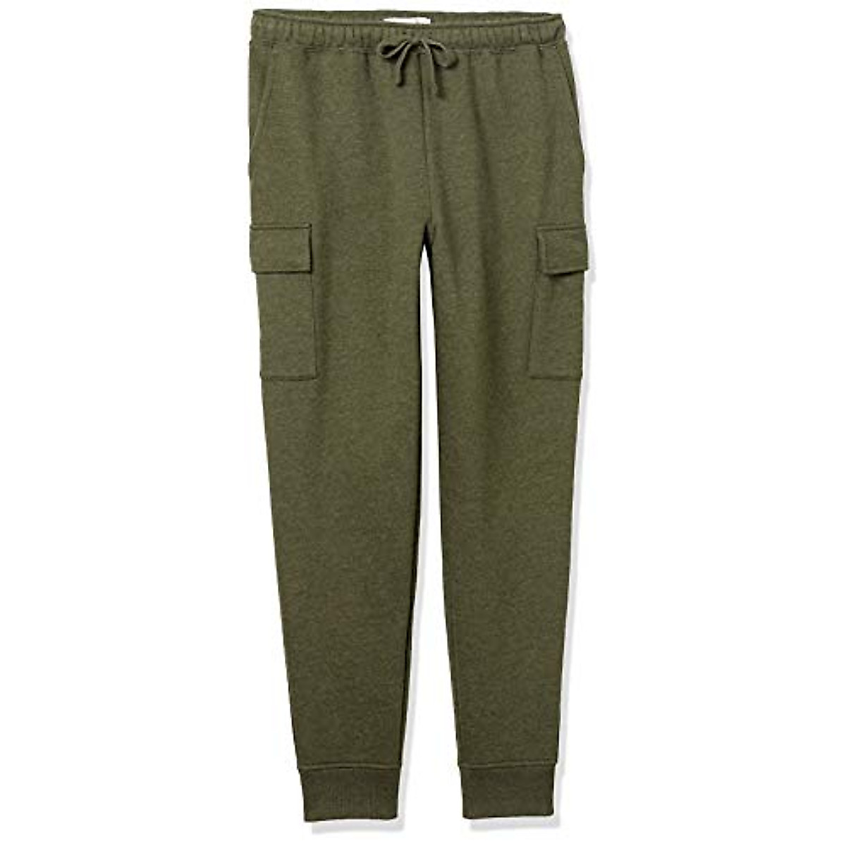 Amazon Essentials Cargo Sweatpants for Men - Fleece Jogger, Olive Heather, Medium