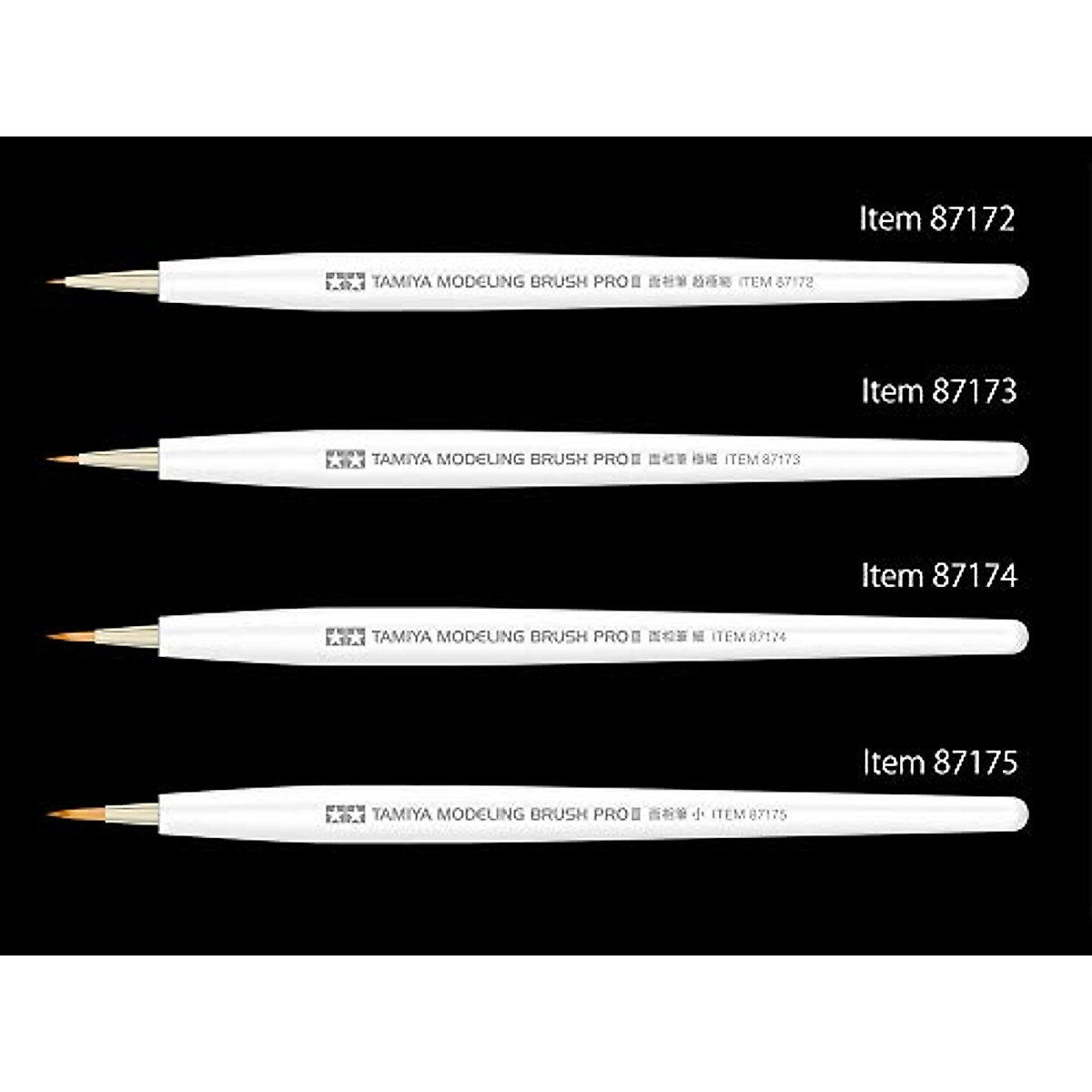 TAMIYA Modeling Pointed Brush PRO II Extra Fine TAM87173 Paint Brushes