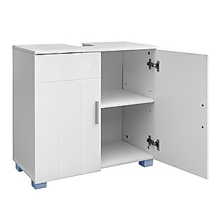 Pedestal Under Sink Storage Vanity with 2 Doors Traditional Bathroom Cabinet Space Saver Organizer White Pedestal Sink Storage Cabinet, Under Sink Cabinet, Bathroom Vanity Cabinet Great for Bathroom