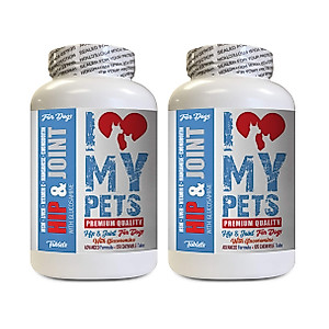 I LOVE MY PETS LLC Dog Joint Supplements Soft Chews - Dog Hip and Joint Support - MAX Strength Formula Chews - Older Dog Vitamins - 240 Treats (2 Bottles)