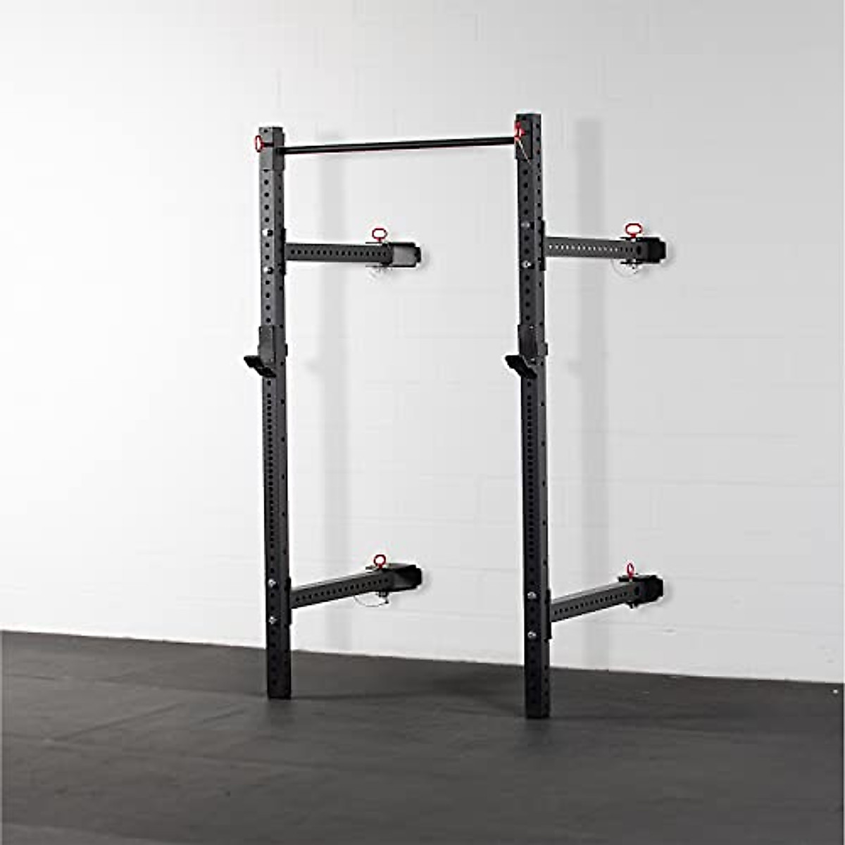 Titan Fitness X-3 Series 82-inch Wall Mounted Folding Power Rack, Space Savings Rack, Folds up to 8â€ from the Wall