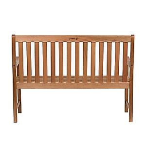 Amazonia Milano 4-Feet Patio Bench | Eucalyptus Wood | Ideal for Outdoors and Indoors, Light Brown