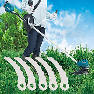 10Pcs Lawn Trimmer Plastic Blades for Knives 198426-9 198383-1 DUR368AZ DUR369AZ DUR368LZ Cutter Head 255mm Cordless Grass Strimmer Replacement Parts