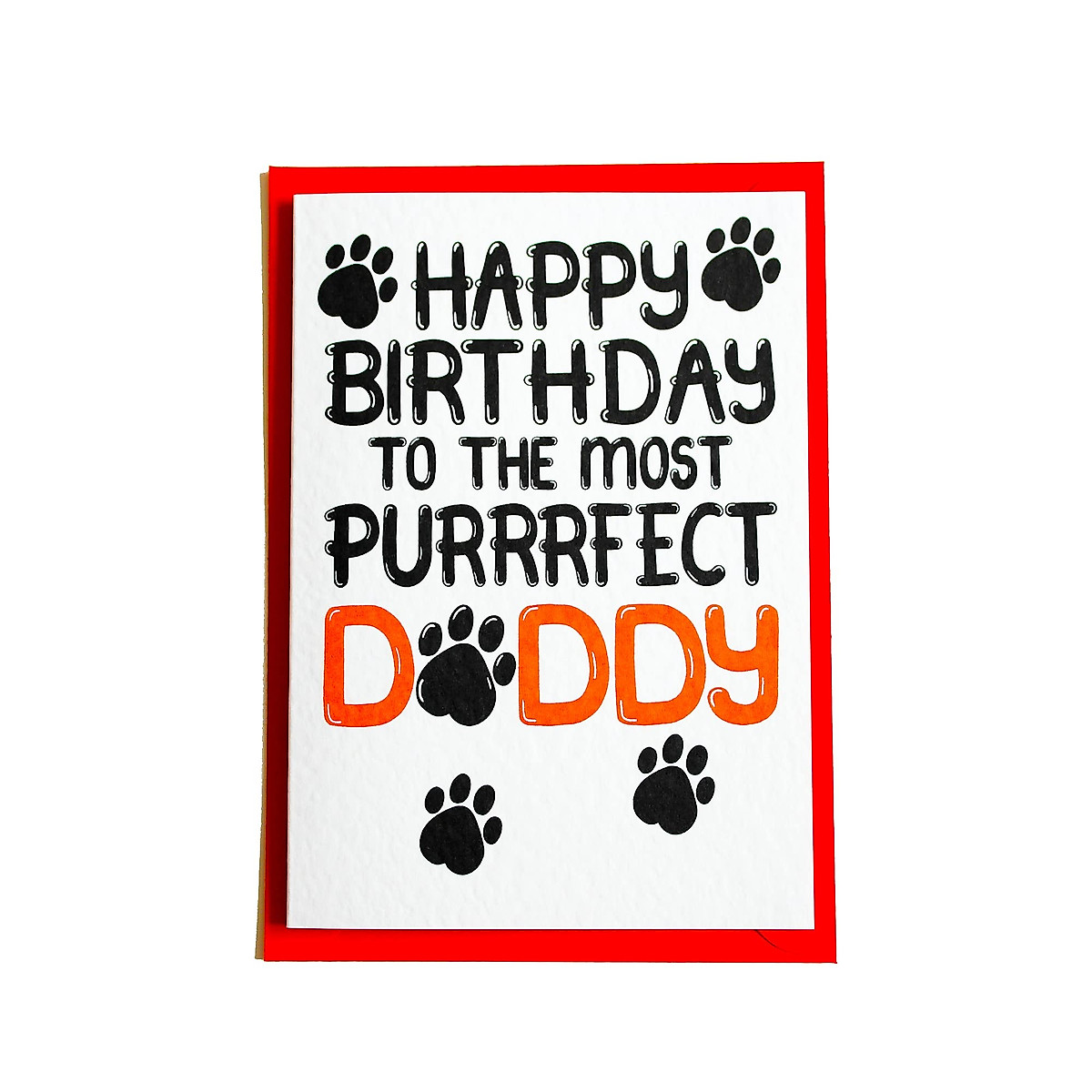 Happy Birthday Card From The Cat, To The Most Purrrfect Daddy For Cat Lover Dad