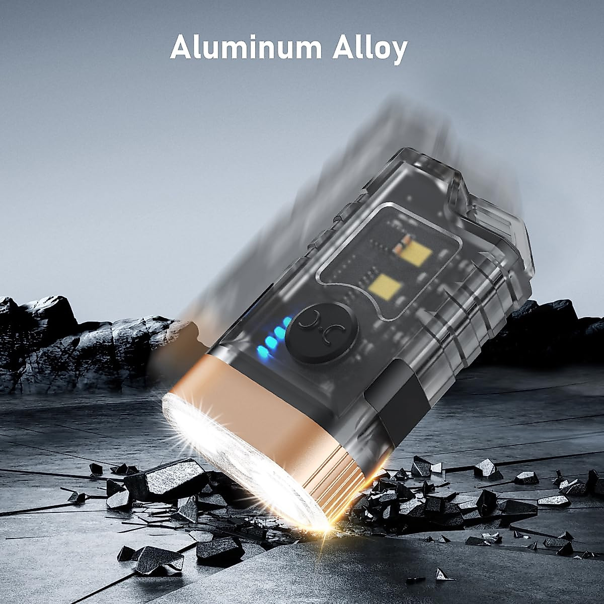 LED Small Powerful EDC Flashlight, 365nm UV Black Light, Mini Led Flashlight 1500 LM, USB C Rechargeable Mini Keychain Flash Light with Clip, Tail Magnet, 9 Modes, Waterproof Pocket Flashlights 2 PC