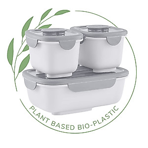 Connecting Bento Box Food Storage Containers | OmieBox OmieGo | Snack Container, Meal Prep, Leak Proof Airtight Food Storage, Adult Lunch Box