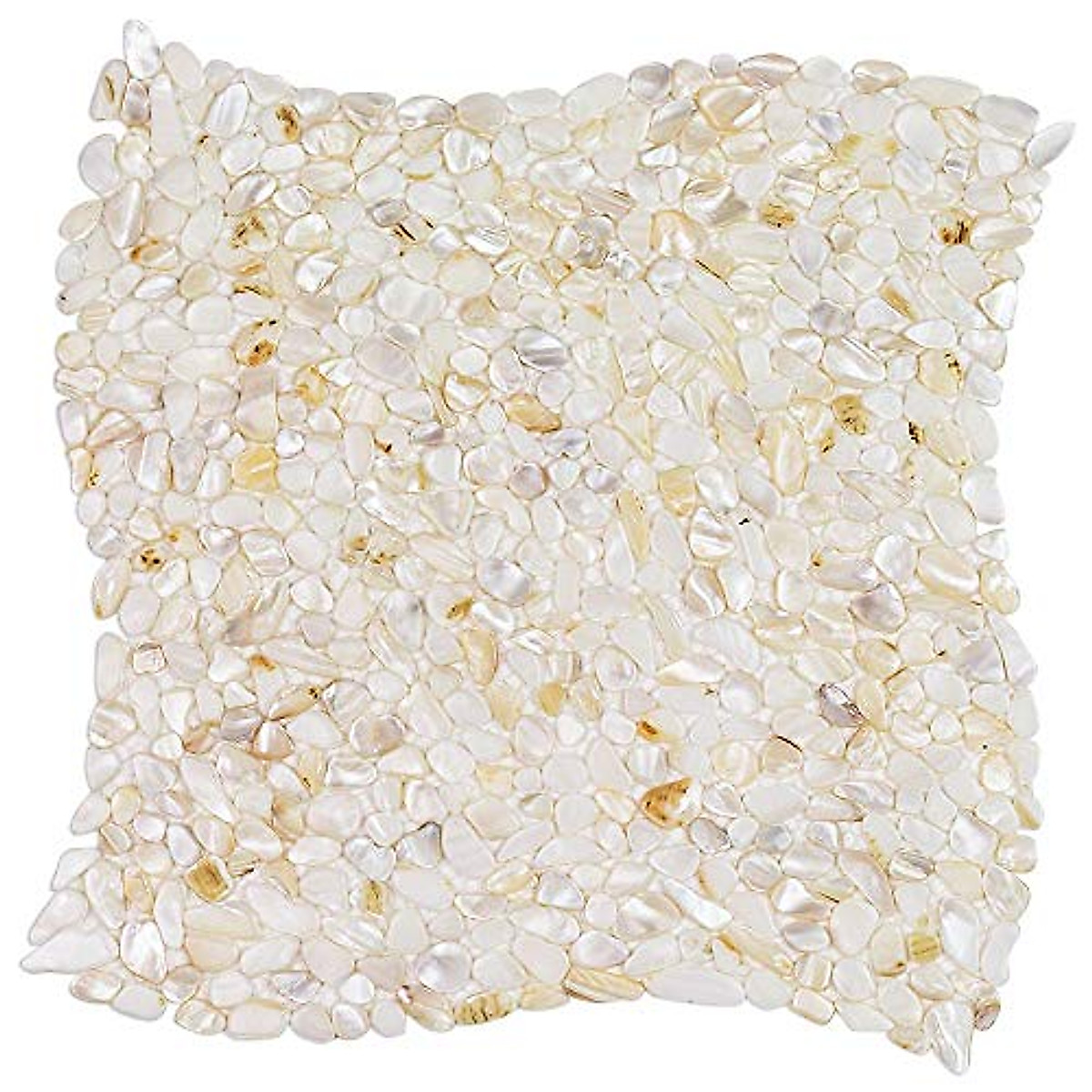 Ivy Hill Tile Pacif White Pebbles 11.81 in. x 11.81 in. Pearl Shell Mosaic Backsplash, Kitchen, Bathroom, Wall Tile (0.97 Sq. Ft. Sheet)