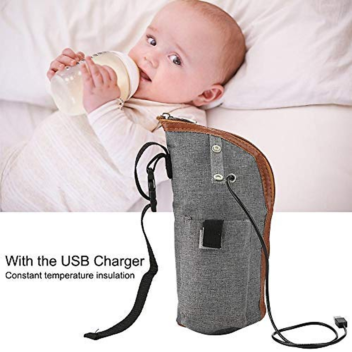 Semme Travel Breast Milk Bag Warmer, Baby Bottles, Bottle Warmer Bag, Portable Beverage and Baby Bottle Warmer Ideal for Car Travel, Shopping