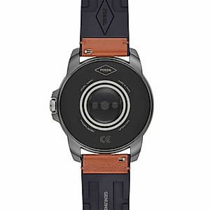 Fossil 44mm Gen 5E Stainless Steel Touchscreen Smart Watch with Heart Rate, Color: Black (Model: FTW4056)
