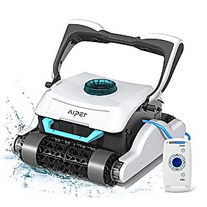 AIPER Corded Robotic Pool Cleaner with Remote Control,Waterline Scrubbing, Powerful 200W Triple Motors,Great Pool Robot Vaccum Ideal for Inground Pools, Gray (Orca 2000)