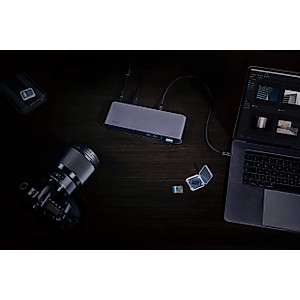 Elgato Thunderbolt 3 Pro Dock – With 50 Cm Thunderbolt Cable, 40Gb/S, Dual 4K Support, 2x Thunderbolt 3 (USB C), 4x USB 3.0, SD/Micro SD Card Reader, Audio I/O, Gigabit Ethernet, Aluminum Chassis.