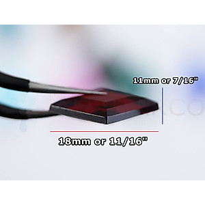 11x18mm Flat Back Diamond Acrylic Rhinestones Plastic Gems for Jewelry Making Costume Jewels Cosplay Embelishments - 35 Pieces (Red Ruby H103)