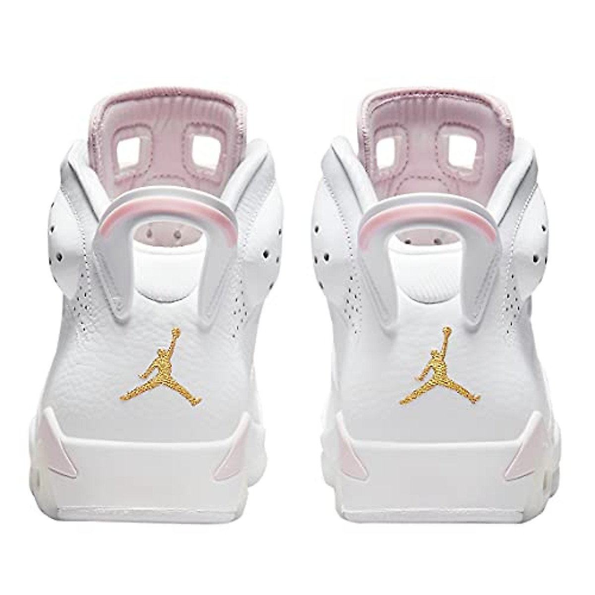 Nike Women's Air Jordan 6 WMNS Gold Hoops, White/Sail/Metallic Gold/Barel, 9W