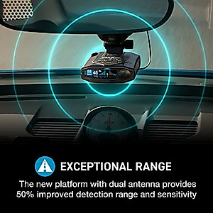 Escort MAX 360 MKII Radar and Laser Detector Bluetooth Enabled, 360° Directional Arrows, Exceptional Range, Shared Alerts, Drive Smarter App, Black