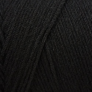 Caron One Pound Solids Yarn, 16oz, Gauge 4 Medium, 100% Acrylic - Black- For Crochet, Knitting & Crafting ( 1 Piece )