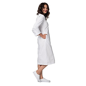 Adar Uniforms Universal Scrub Dress for Women - Embroided Collar 2801 White 8