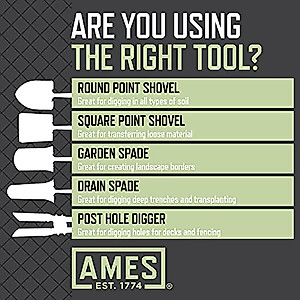 AMES 2701600 Post Hole Digger with Hardwood Measurement Handle, 68-Inch