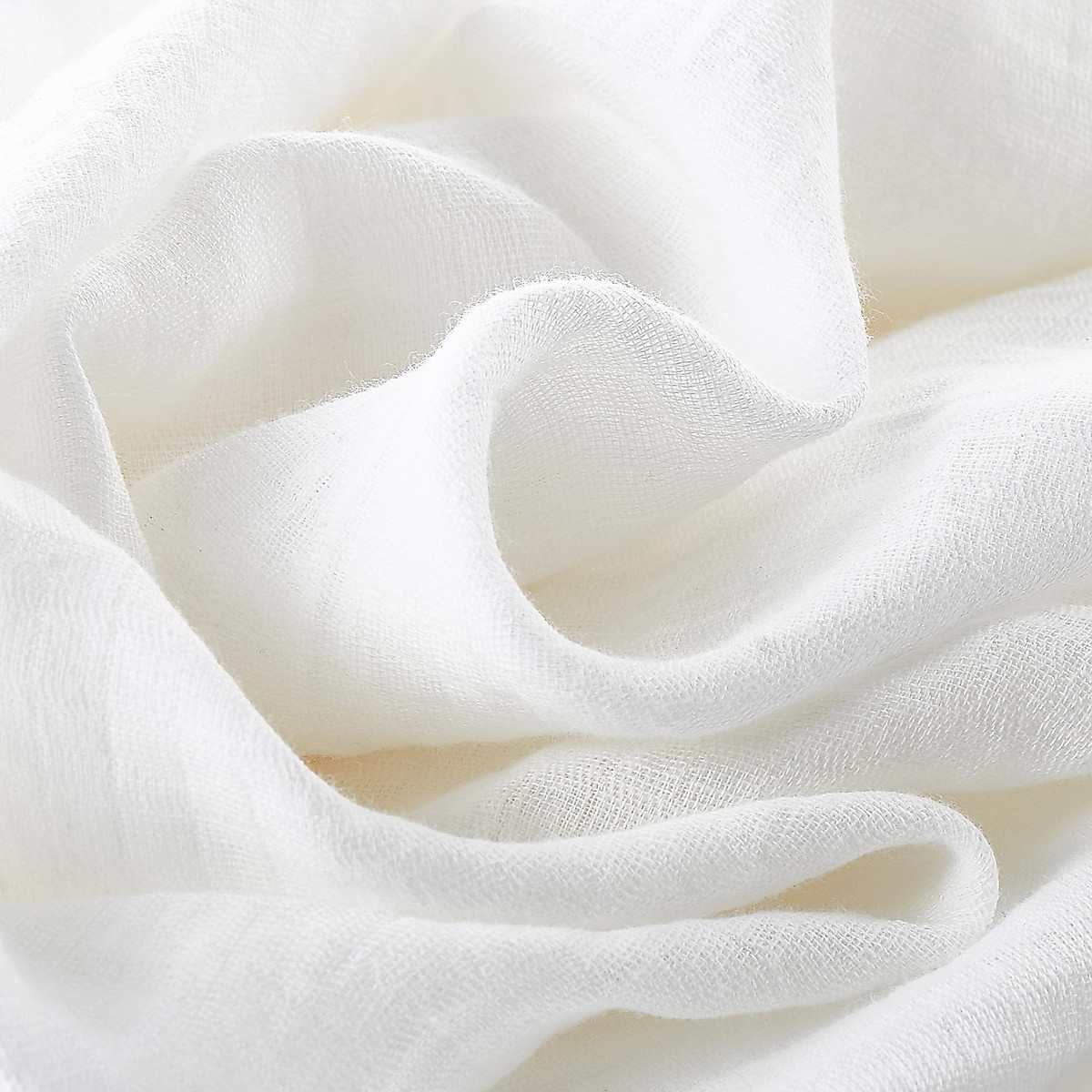 White Muslin Baby Swaddle Blanket – 100% Organic Cotton Perfect for Swaddling and Nursering – Breathable Soft Cover and Wrap and Crib Muslin Blanket – Best Receiving for Kids - Newborn Boy Girl