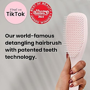 Tangle Teezer The Ultimate Detangler Plant Brush, Dry and Wet Hair Brush Detangler for All Hair Types, Marshmallow Pink