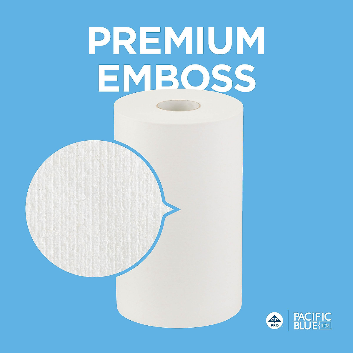 Pacific Blue Ultra 9” Paper Towel Roll (Previously Branded SofPull) by GP PRO (Georgia-Pacific), White, 26610, 400 Feet Per Roll, 6 Rolls Per Case