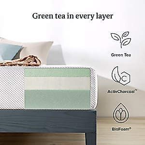 Zinus 10 Inch Green Tea Fresca Memory Foam Mattress/CertiPUR-US Certified/Bed-in-a-Box/Pressure Relieving/Made in USA, Full