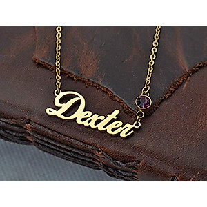 GR35Z9 Personalized Birthstone Name Necklace for Women Cobi