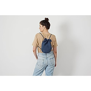 The Sak Small Dylan Backpack in Crochet, Adjustable Backstrap, Black