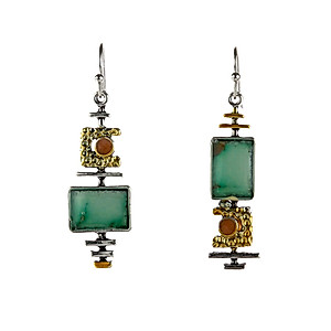 Just Follow Vintag Silver Pendant Earrings Creative Crystal Asymmetric Earrings Charm Women Long Drop Bohemian Earring Jewelry (Vintag Silver Pendant Earrings-Silver)