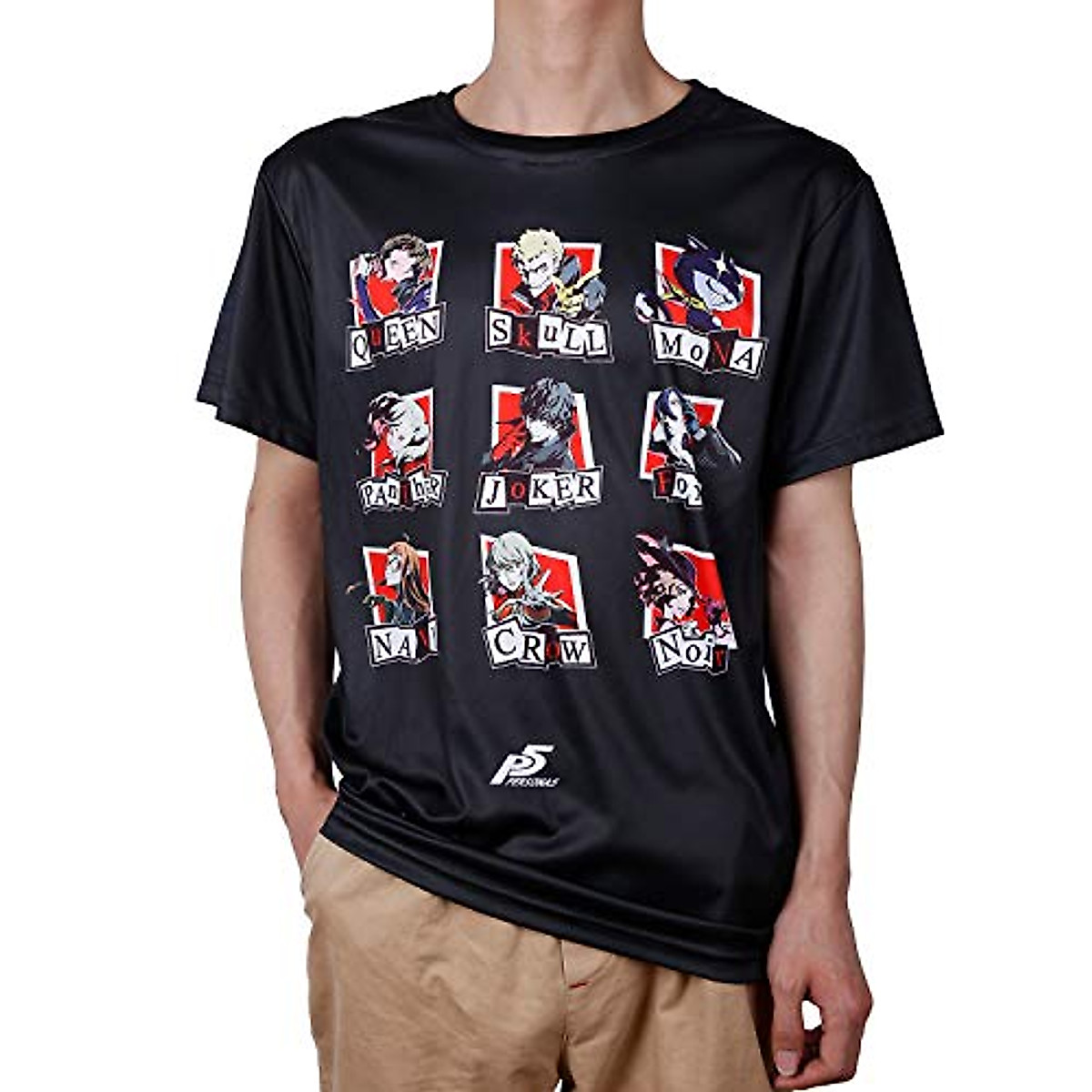 Persona 5 Shirt P5 Mens Womens Boys Girls Short SleeveT-Shirt (3XL) Black