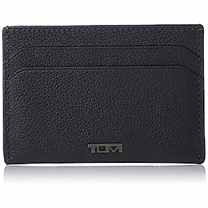 TUMI Nassau Money Clip Card Case with RFID Lock for Men - Keeps Your Most Essential Cards and Cash - Black Texture