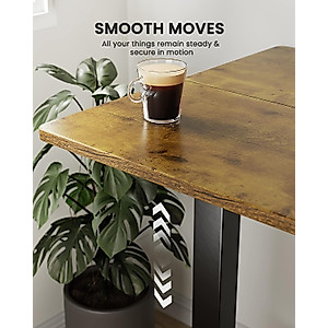 ErGear Height Adjustable Electric Standing Desk, 55 x 28 Inches Sit Stand up Desk, Memory Computer Home Office Desk (Vintage Brown)