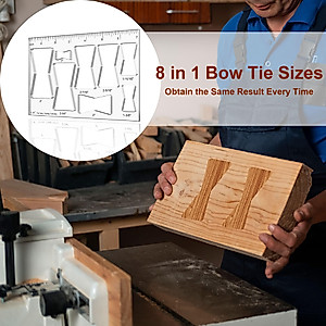 ETFOBMI Router Template for Woodworking, 8 in 1 Router Jig Bow tie Template Jia for Woodworking, Butterfly Inlay Template Decorative Bowtie Router Template