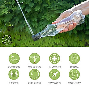 CuloClean 2pcs Portable Bidet for Toilet, Travel, or Camping. Compatible with Every Bottle. Discreet, Ecological, Mini, Elderly, Sprayer, Bio, Personal, Handheld, Backcountry Bidet.